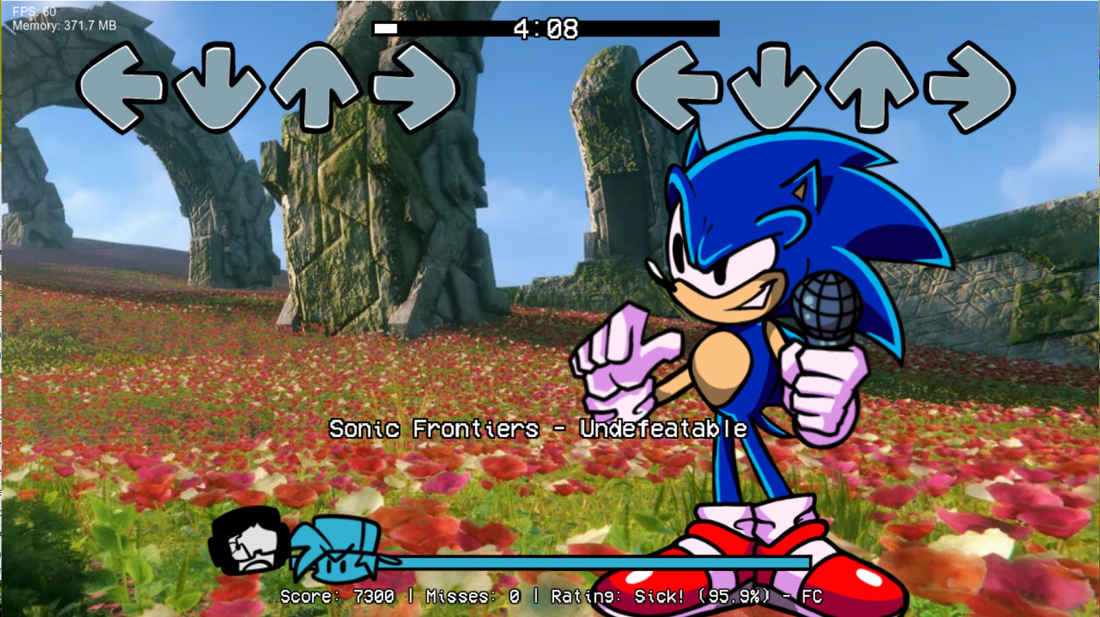 Undefeatable (Sonic Frontiers) but is a FNF mod Mod for Friday Night ...