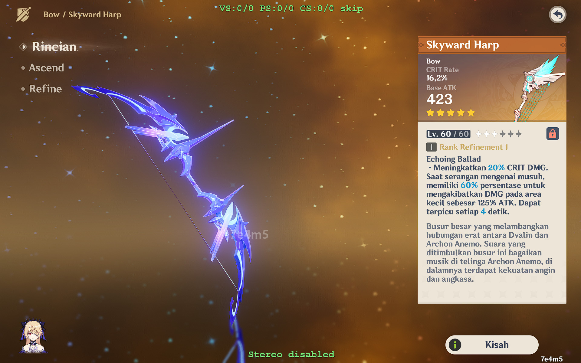 Skyward Harp as Polar Star (Boss Version) Mod for Genshin Impact | GI Mods
