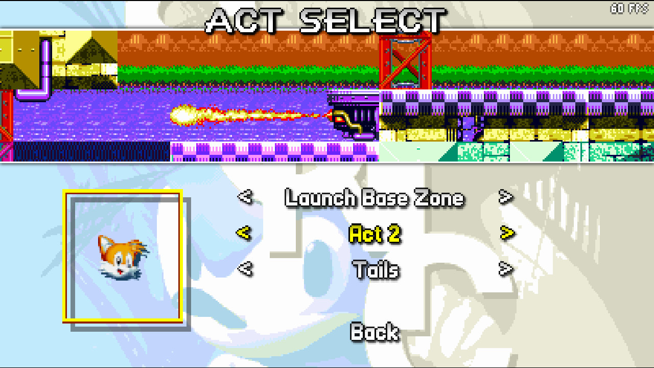 Mania-Styled Act Select Mod for Sonic 3 A.I.R. | S3AIR Mods