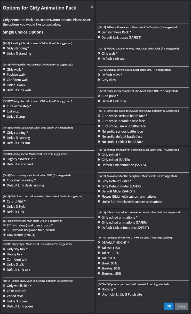 Girly Animation Pack [The Legend of Zelda: Breath of the Wild (WiiU ...