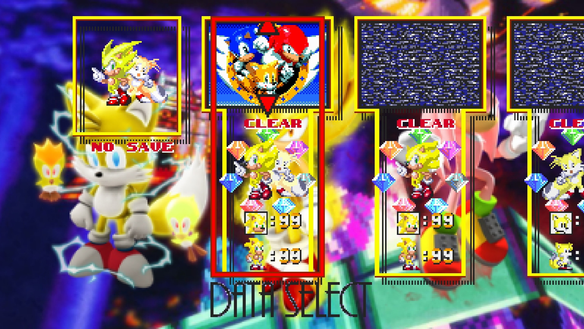 super edition background over data select [Sonic 3 A.I.R.] [Mods]