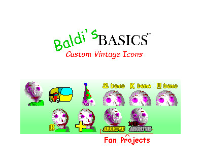 Baldis Basics Custom Vintage Icons Mod for Baldi's Basics | Baldi Mods