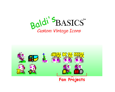 Baldis Basics Custom Vintage Icons Mod for Baldi's Basics | Baldi Mods