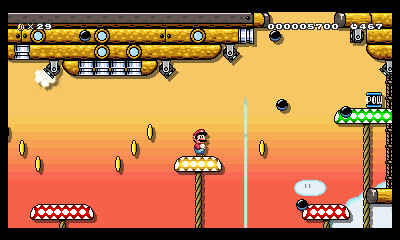 Sunset Airship Theme SMW 3DS Mod for Super Mario Maker for Nintendo 3DS ...