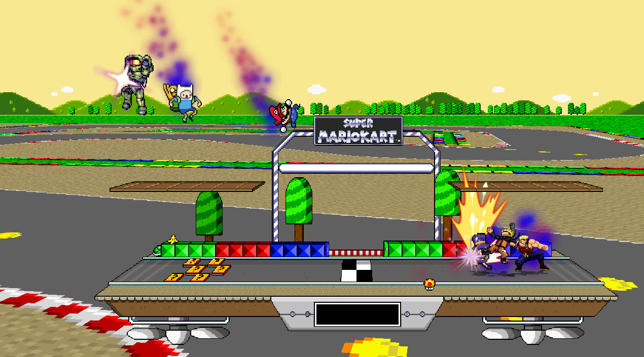 New stage : SNES Mario Circuit 4(CMC+v7 / 9.4) Mod for Super Smash Bros ...