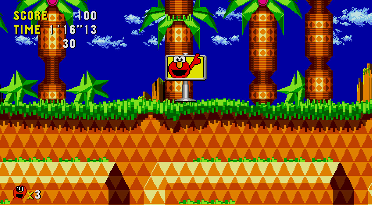 Elmo CD AKA Elmo in Little Planet Mod for Sonic CD (2011) | SCD Mods