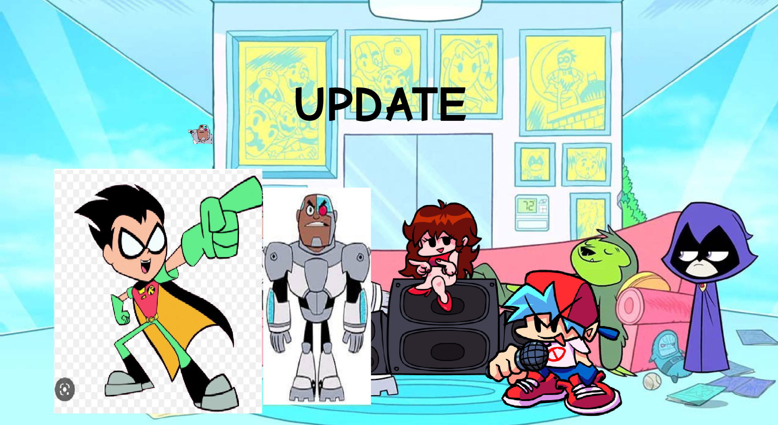 FNF VS Teen Titans Go Meme Mod Nintendo Switch Mod for Friday Night Funkin' | FNF Mods