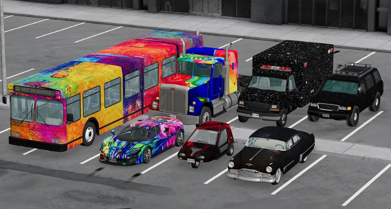 7 Skins, Colorable, All Vehicles Mod for BeamNG.drive | BeamNG Mods