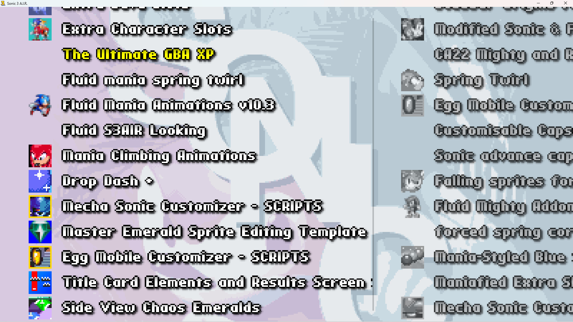 The Ultimate GBA Experience Mod for Sonic 3 A.I.R. | S3AIR Mods