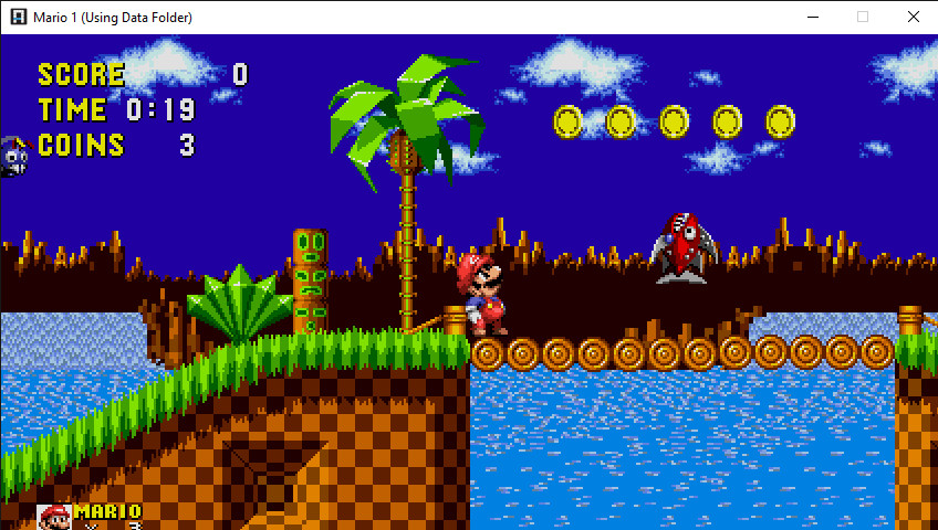 Mario and Luigi in Sonic 1 Mod for Sonic the Hedgehog (2013) | S1 2013 Mods