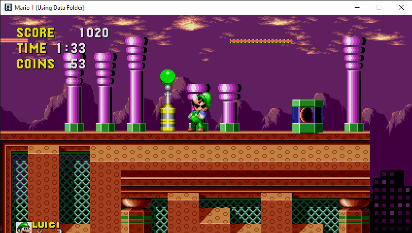 Mario and Luigi in Sonic 1 Mod for Sonic the Hedgehog (2013) | S1 2013 Mods