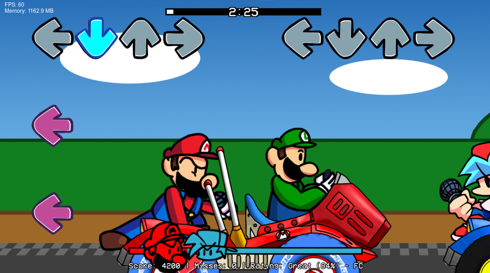 FNF: Double Dash (gamebanana retro jam) [Friday Night Funkin'] [Mods]