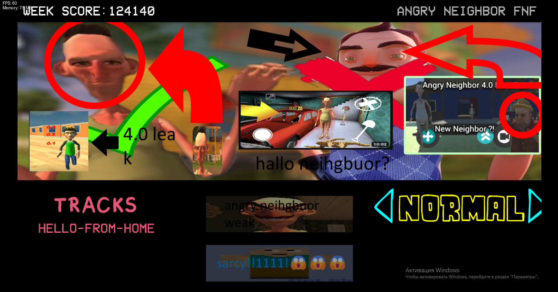 Vs Angry Neighbor Mod for Friday Night Funkin' | FNF Mods