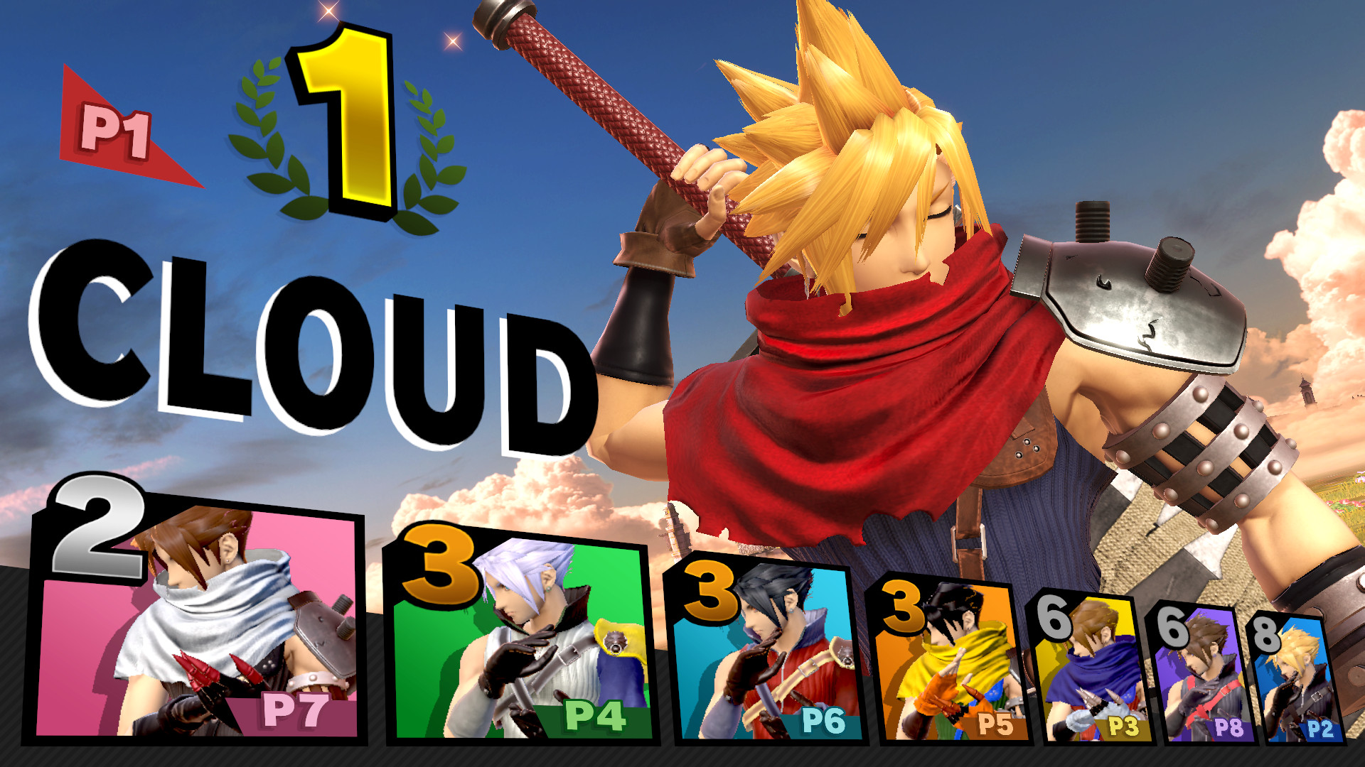 Kingdom Hearts Cloud (KH1&2 Designs Smash Styled) Mod for Super Smash ...