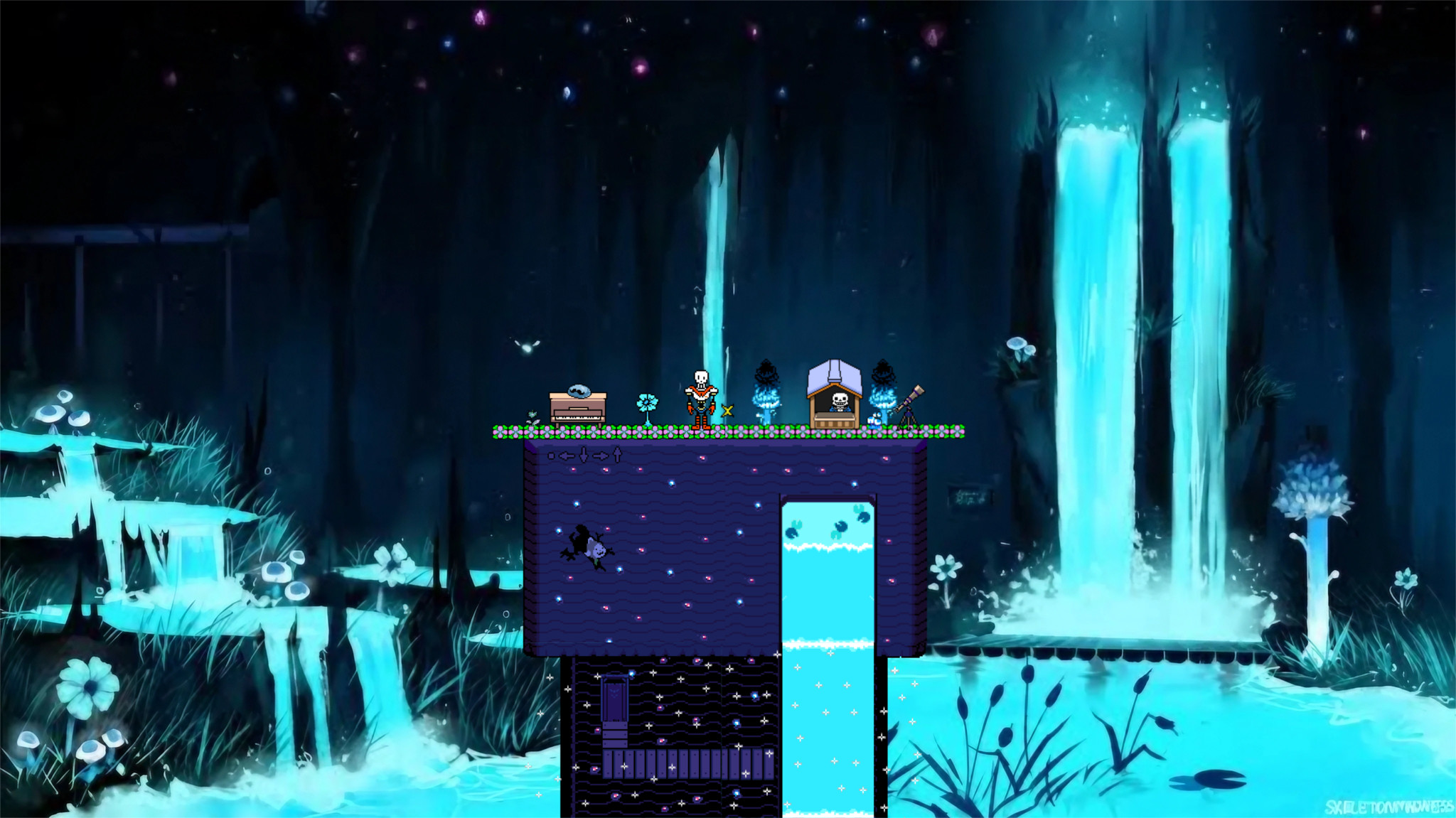 UNDERTALE Waterfall over Florence Terrace Mod for Brawlhalla | BHalla Mods