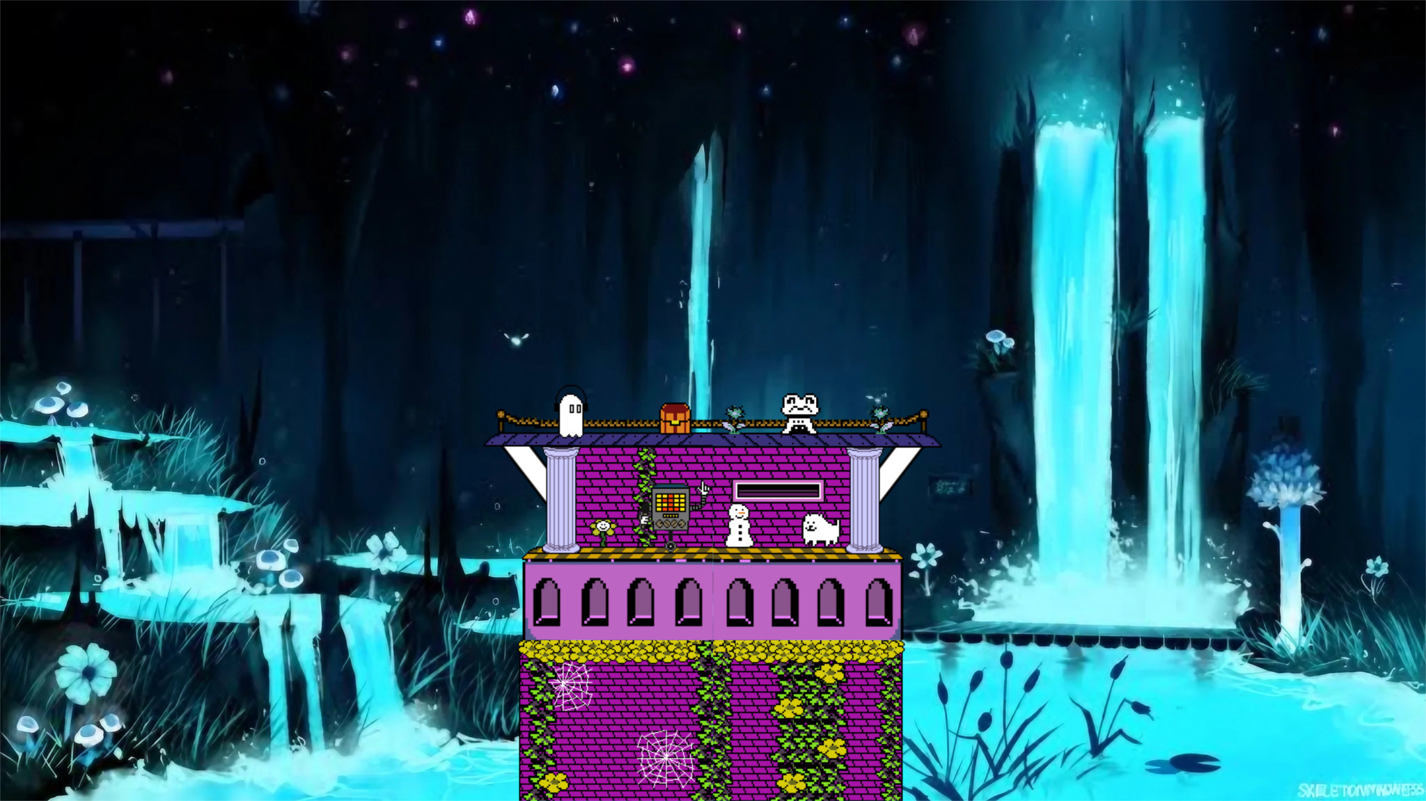 UNDERTALE Waterfall over Florence Terrace Mod for Brawlhalla | BHalla Mods
