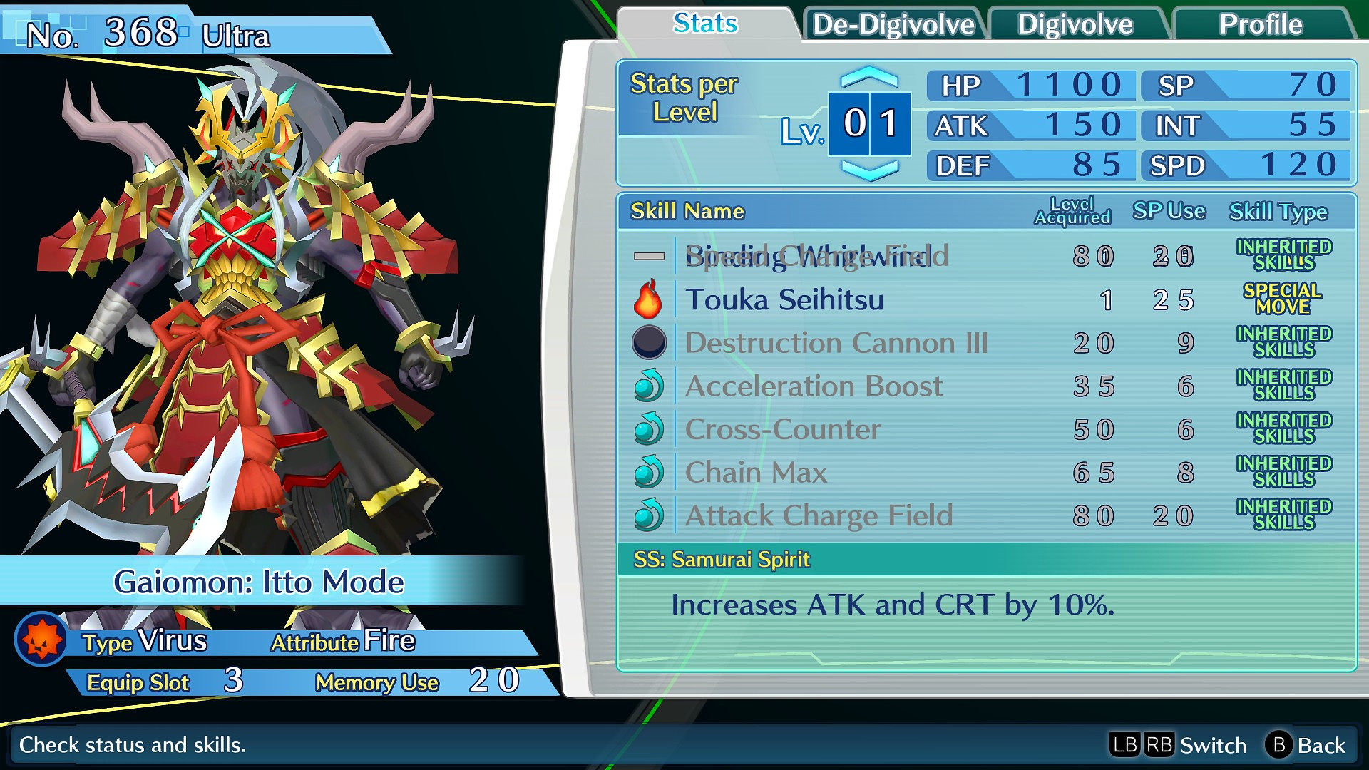 Gaiomon: Itto Mode (1.1) Mod for Digimon Story Cyber Sleuth: Complete ...
