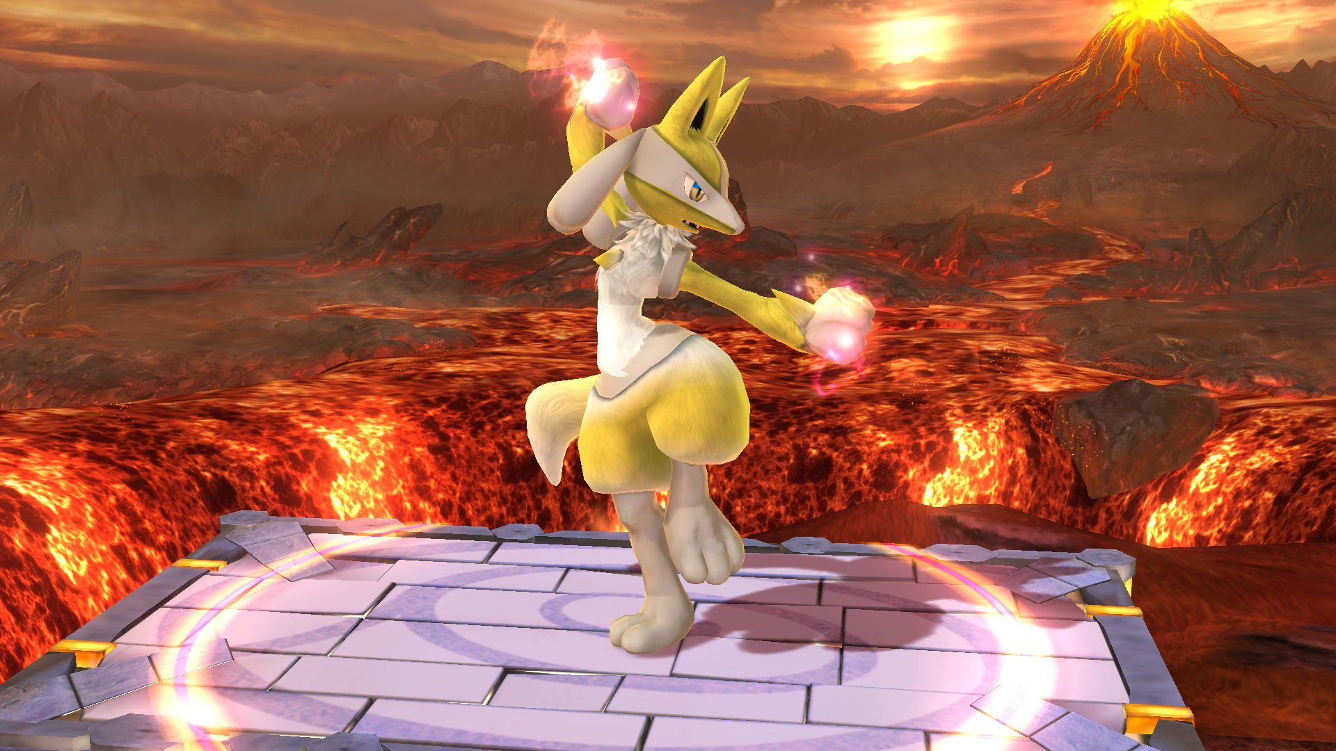 Yellow and White Lucario [Super Smash Bros. (Wii U)] [Mods]