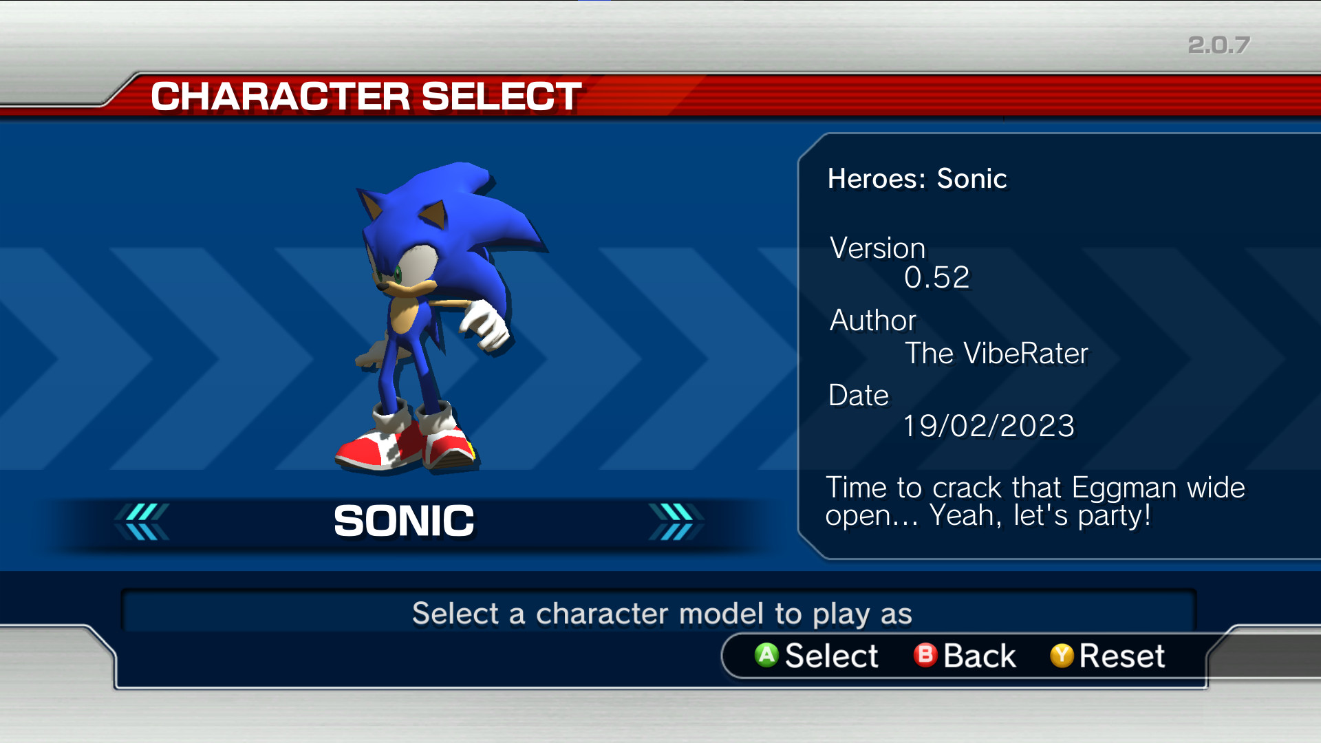 Heroes Sonic (WIP) Mod for Sonic the Hedgehog: Project '06 | Sonic P-06 ...