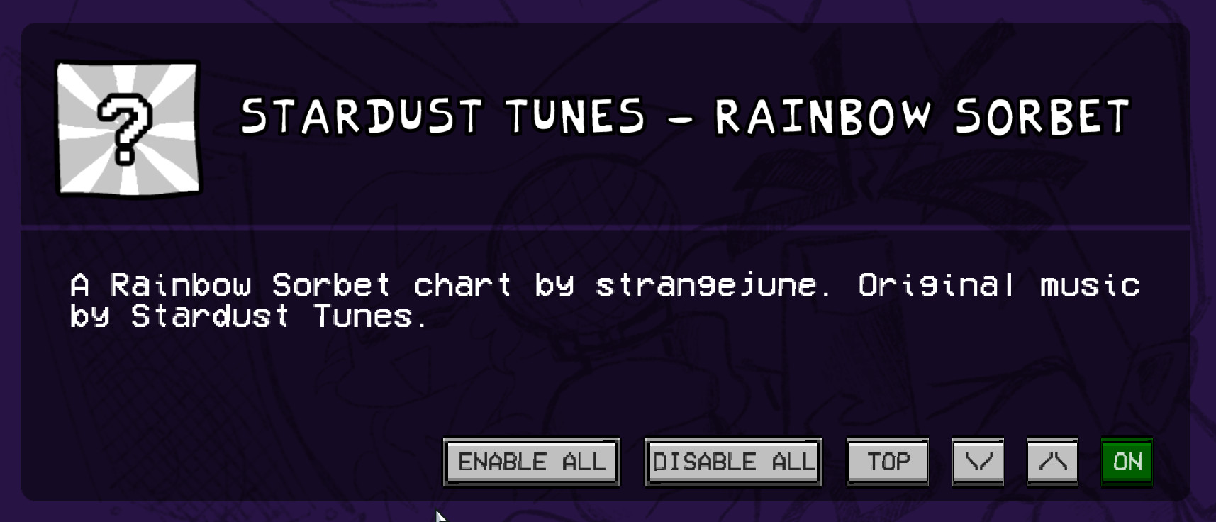 Stardust Tunes - Rainbow Sorbet (Chart) [Friday Night Funkin'] [Mods]