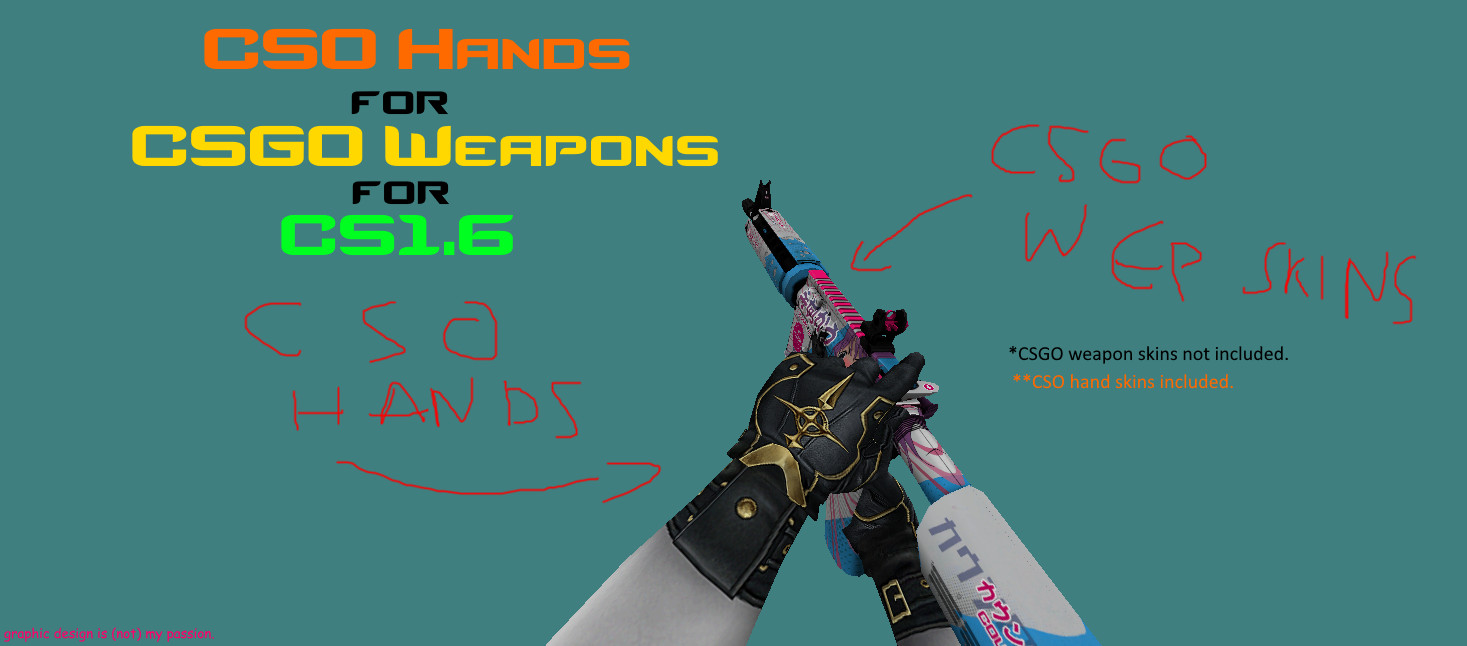 CSO Hands for CSGO Weapon Pack V2 Mod for Counter-Strike 1.6 | CS1.6 Mods