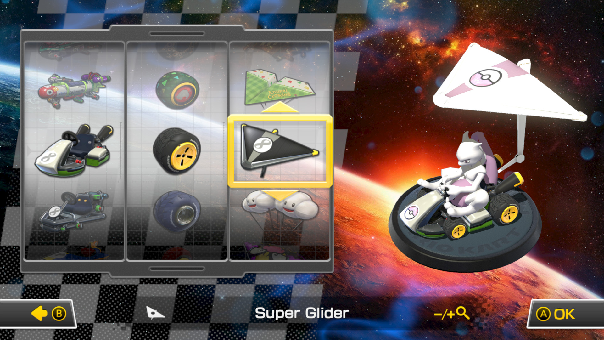 Mewtwo Custom Glidder [Mario Kart 8 Deluxe] [Mods]