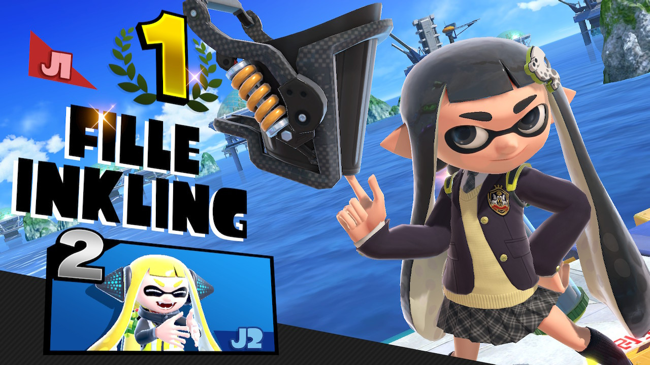 Black Schoolgirl Inkling Mod for Super Smash Bros. Ultimate | SSBU Mods