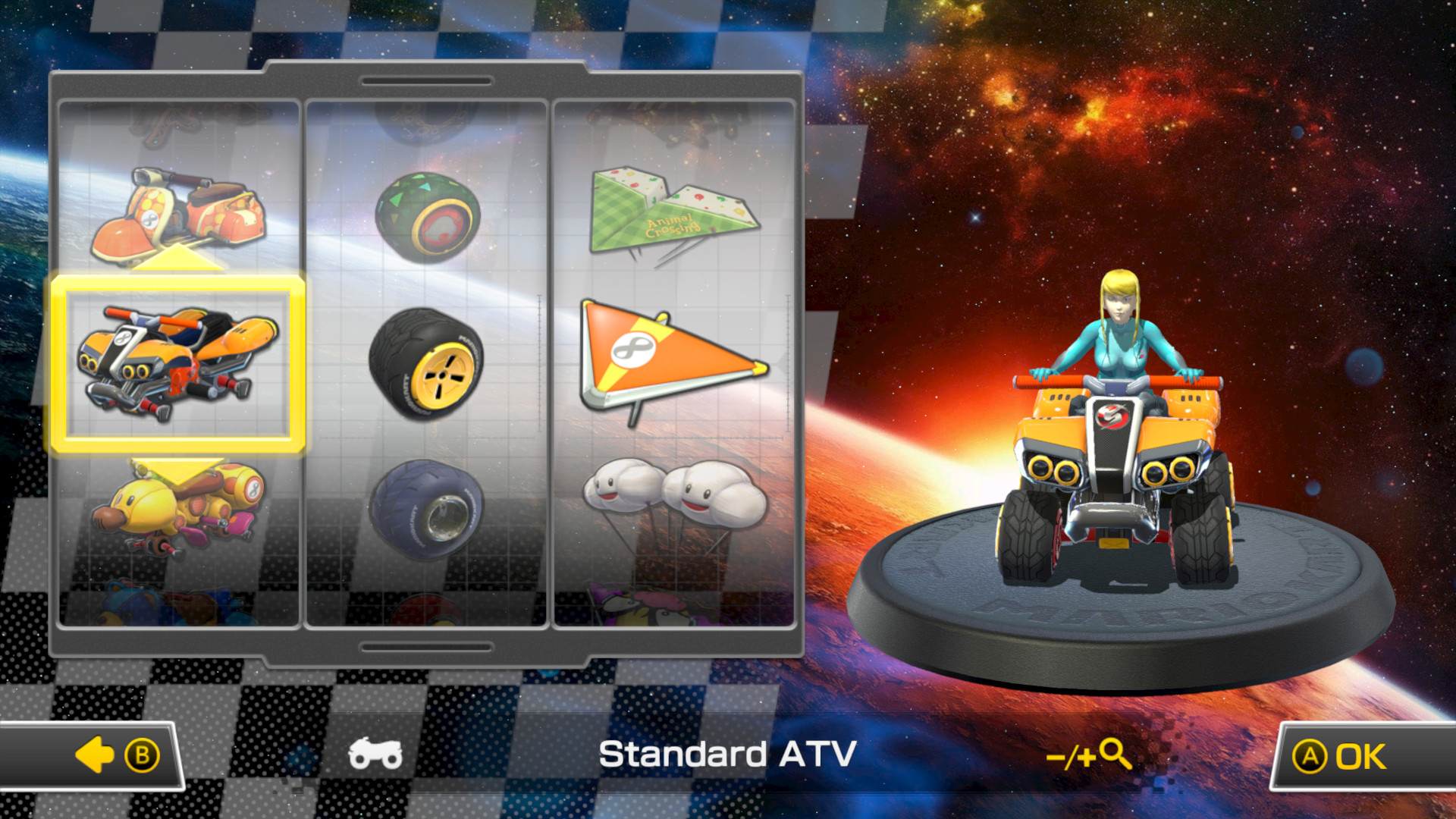 Custom Karts and Custom Glidder Samus Zero Suit Mod for Mario Kart 8 Deluxe | MK8D Mods