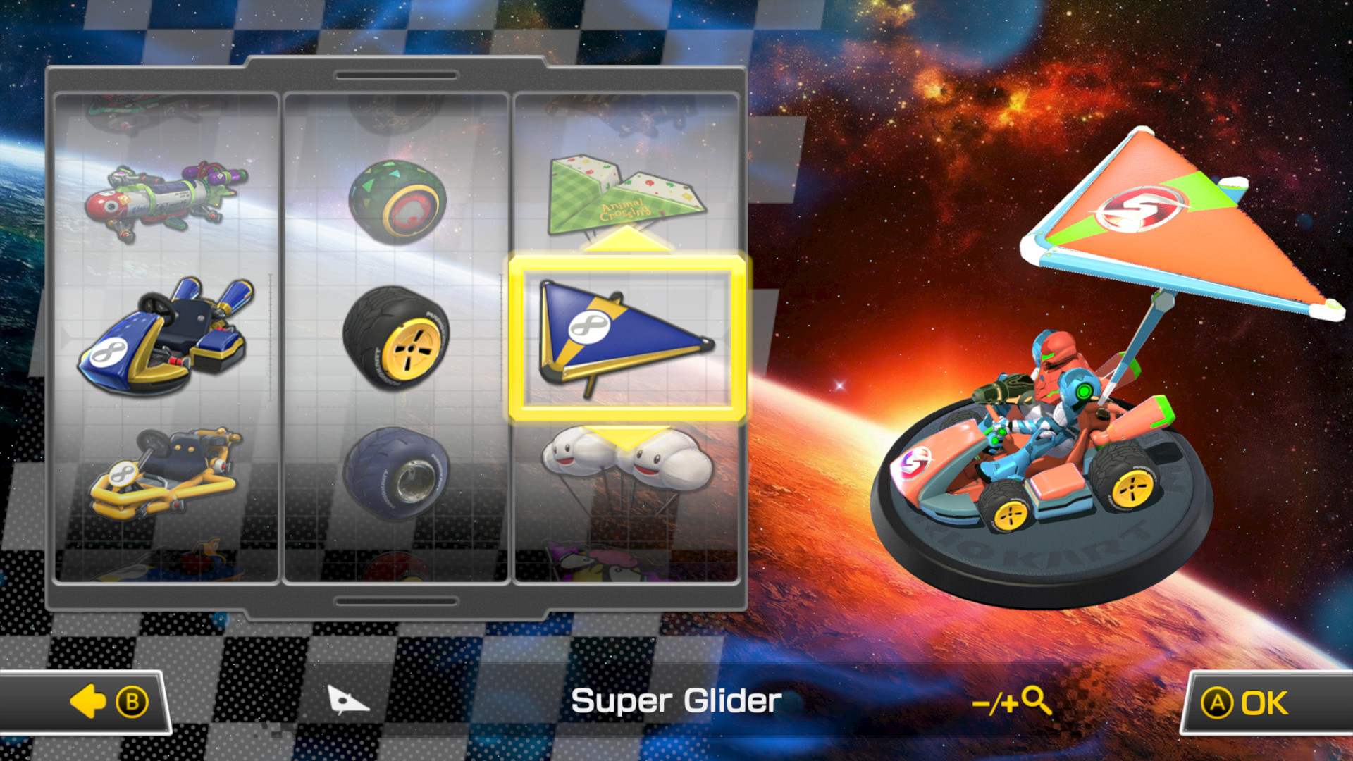 Custom Karts and Custom Glidder Samus Dread Suit Mod for Mario Kart 8 Deluxe | MK8D Mods