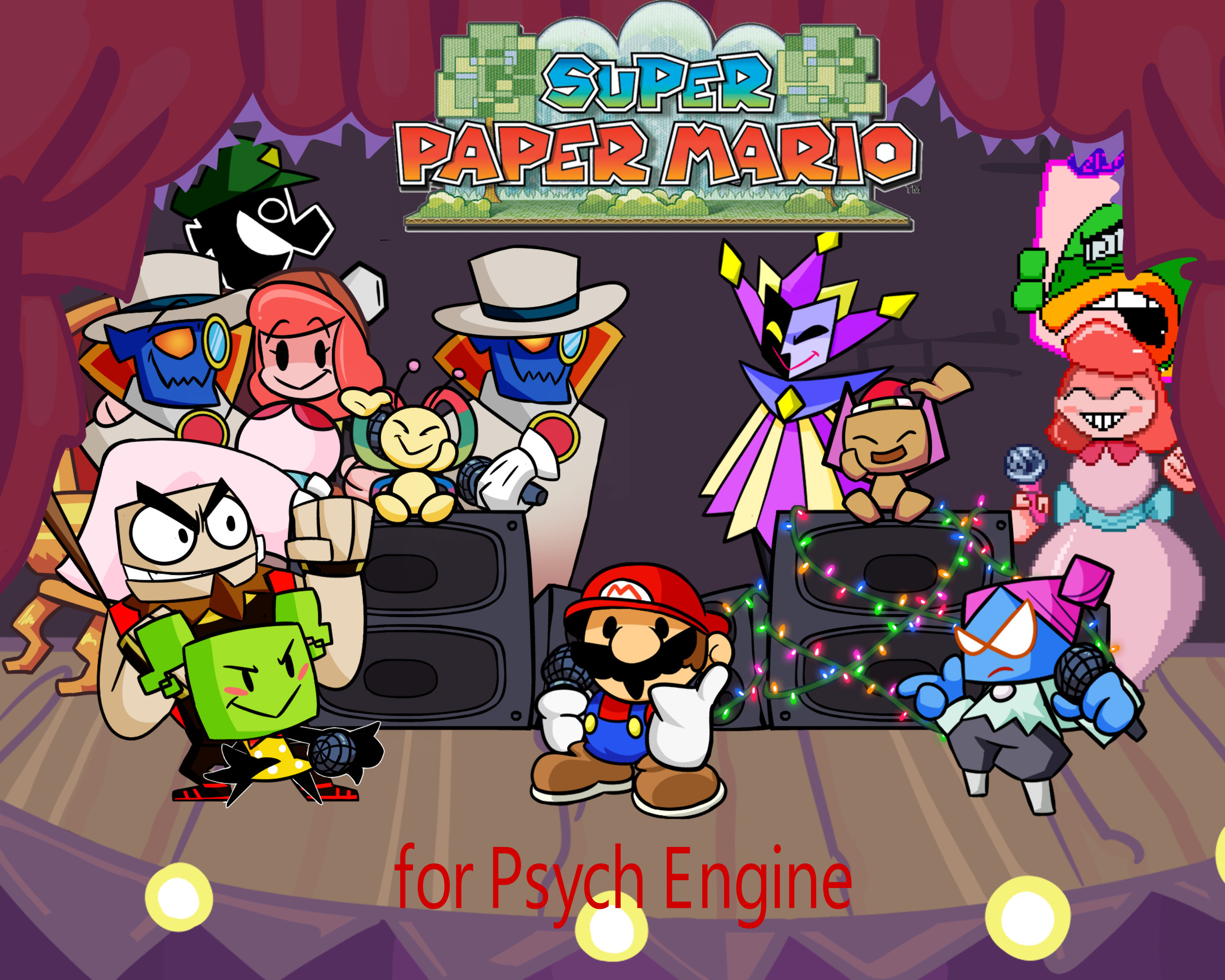 Super Paper Mario Mod Pack for Psych Engine Mod for Friday Night Funkin ...
