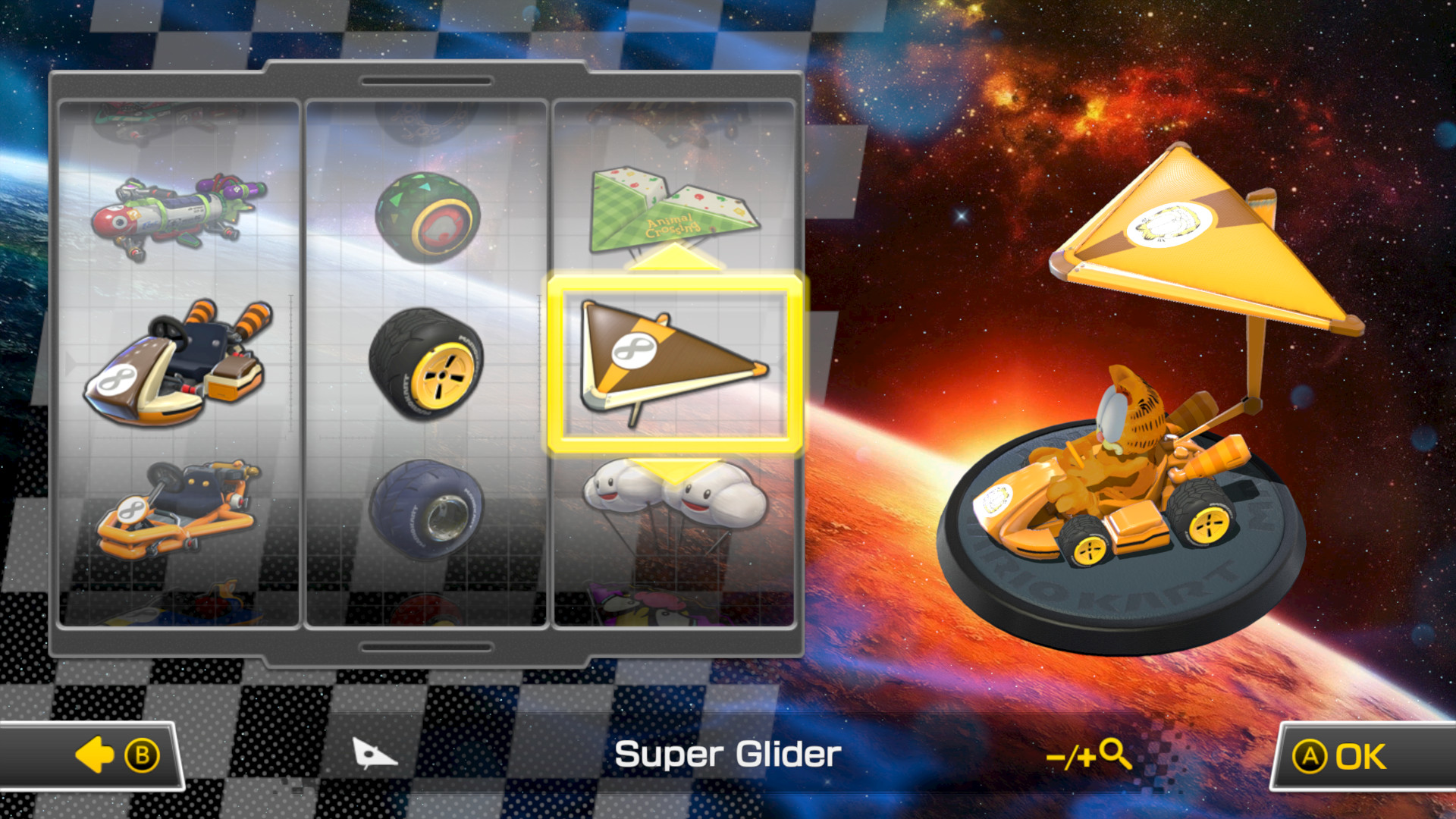 Custom Kart and Custom Glidder Garfield Mod Mod for Mario Kart 8 Deluxe | MK8D Mods