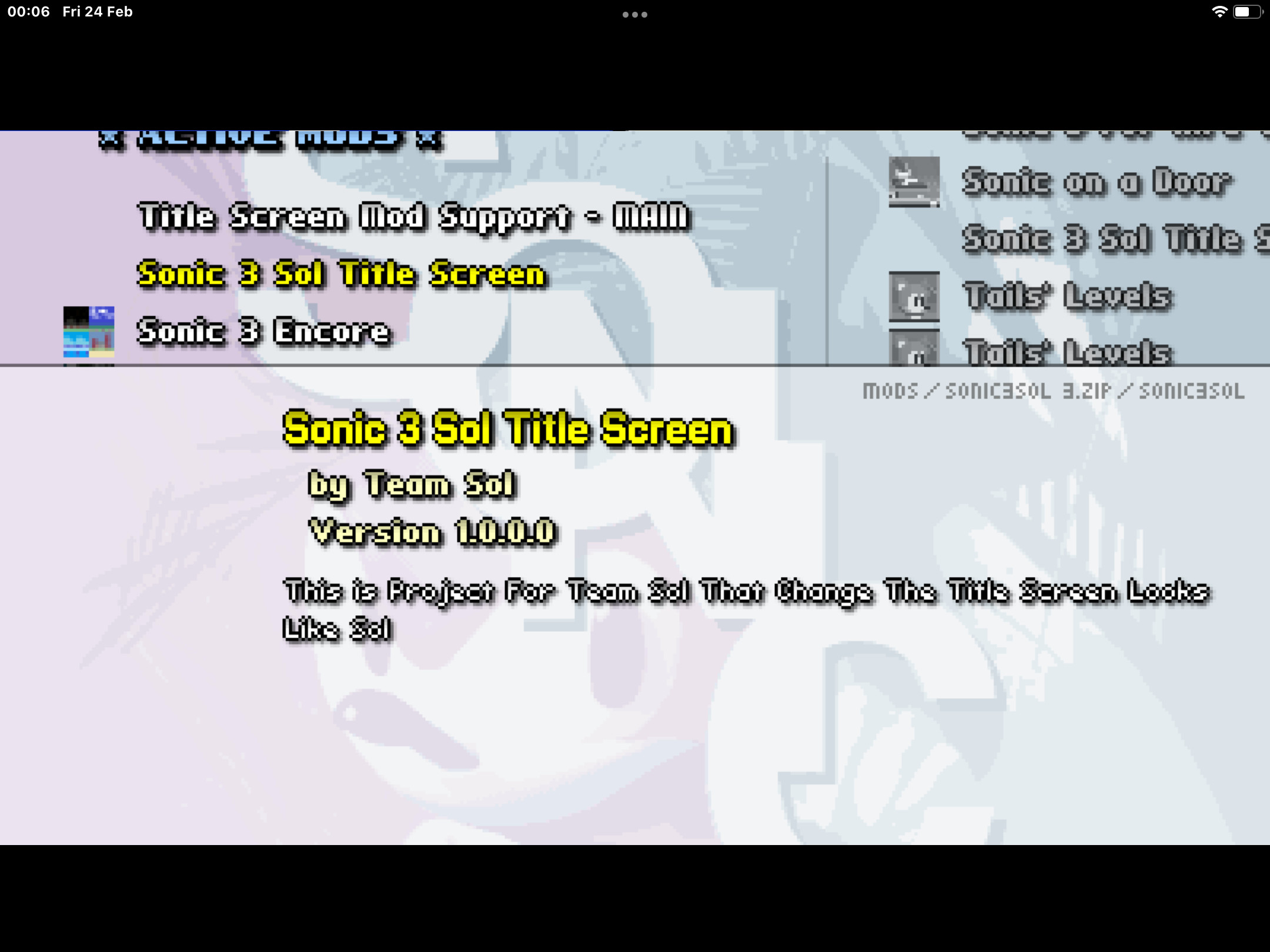 Sonic 3 Sol Title Screen Mod for Sonic 3 A.I.R. | S3AIR Mods