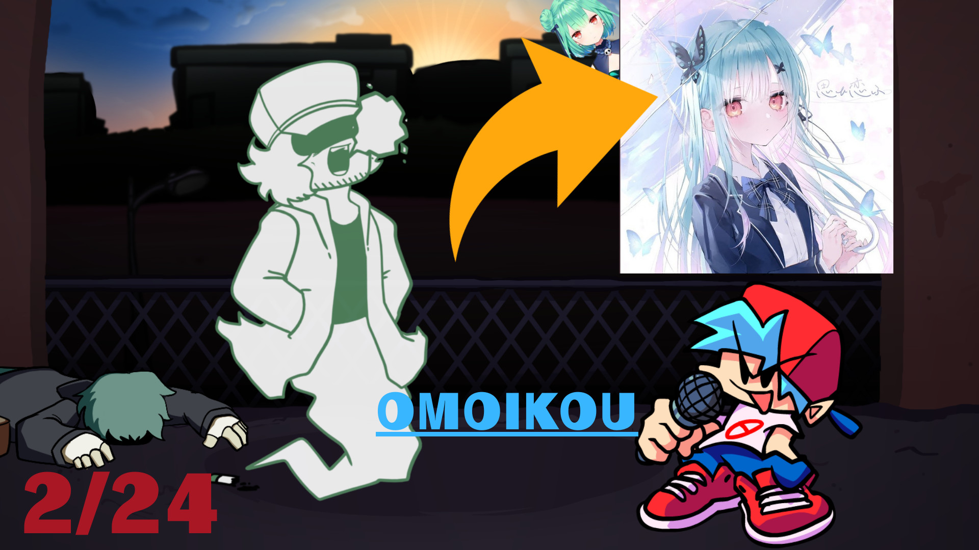 （Published）Omoikou（思い恋ふ）Garcello&BF Mod for Friday Night Funkin' | FNF Mods