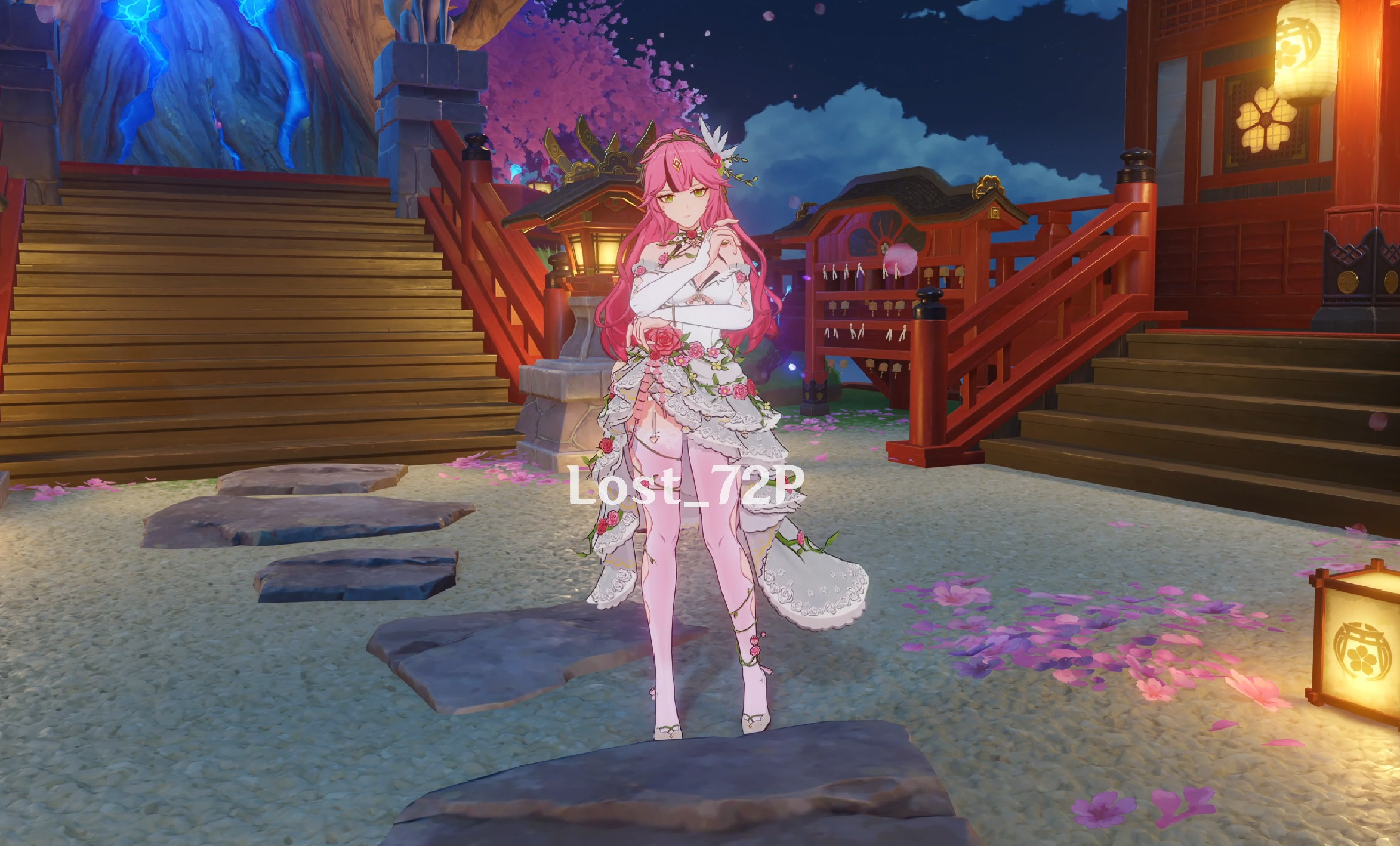 Lan Wedding over Yae/Yae in Lan's Outfit Mod for Genshin Impact | GI Mods