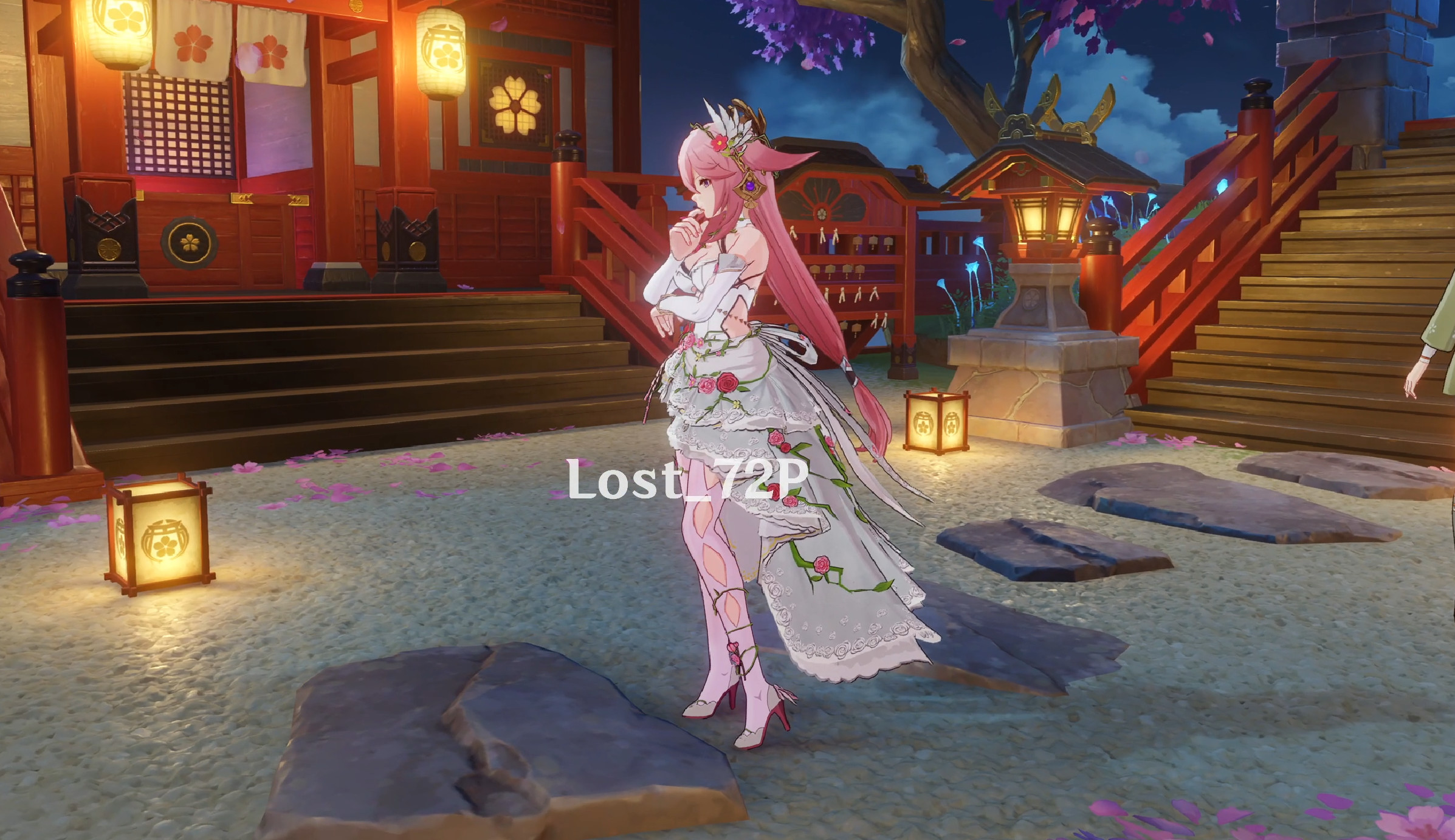 Lan Wedding over Yae/Yae in Lan's Outfit Mod for Genshin Impact | GI Mods