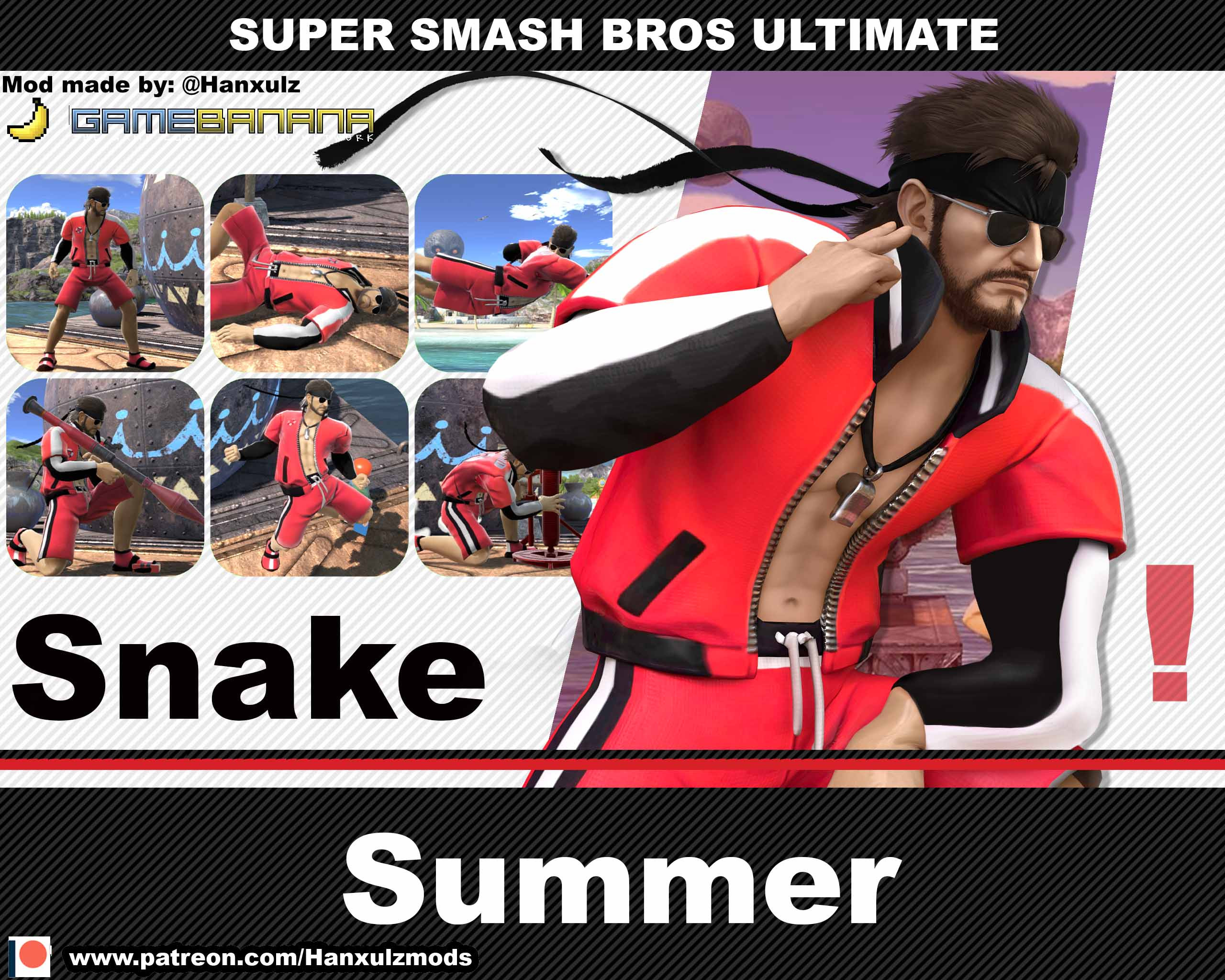 Snake (Summer) Mod for Super Smash Bros. Ultimate | SSBU Mods