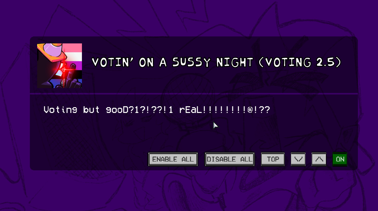 Votin' On a Sussy Night (Voting 2.5) Mod for Friday Night Funkin' | FNF ...