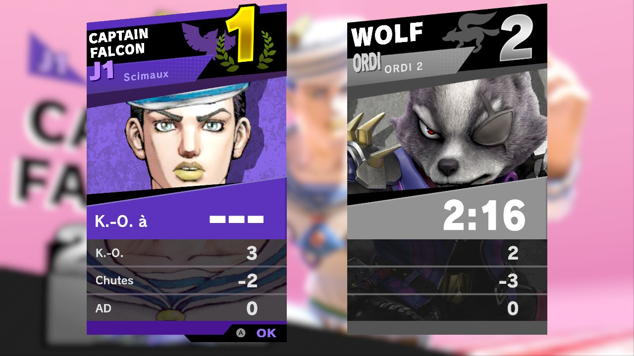 Josuke/Gappy over Captain Falcon Mod for Super Smash Bros. Ultimate ...