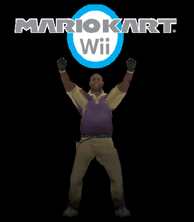 Coach(L4D2) over Waluigi Mod for Mario Kart Wii | MKWii Mods