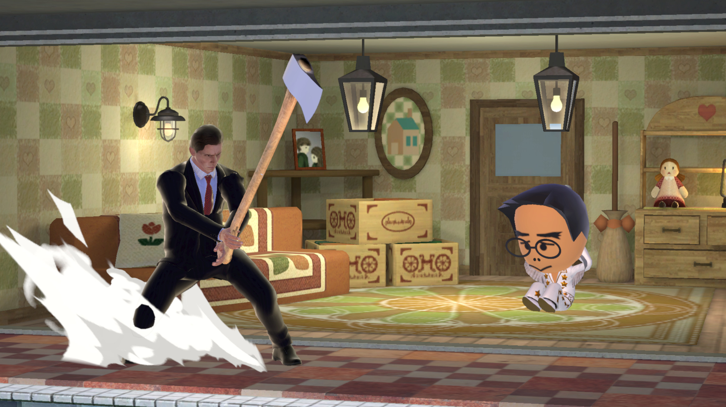 Patrick Bateman over Ike Mod for Super Smash Bros. Ultimate | SSBU Mods