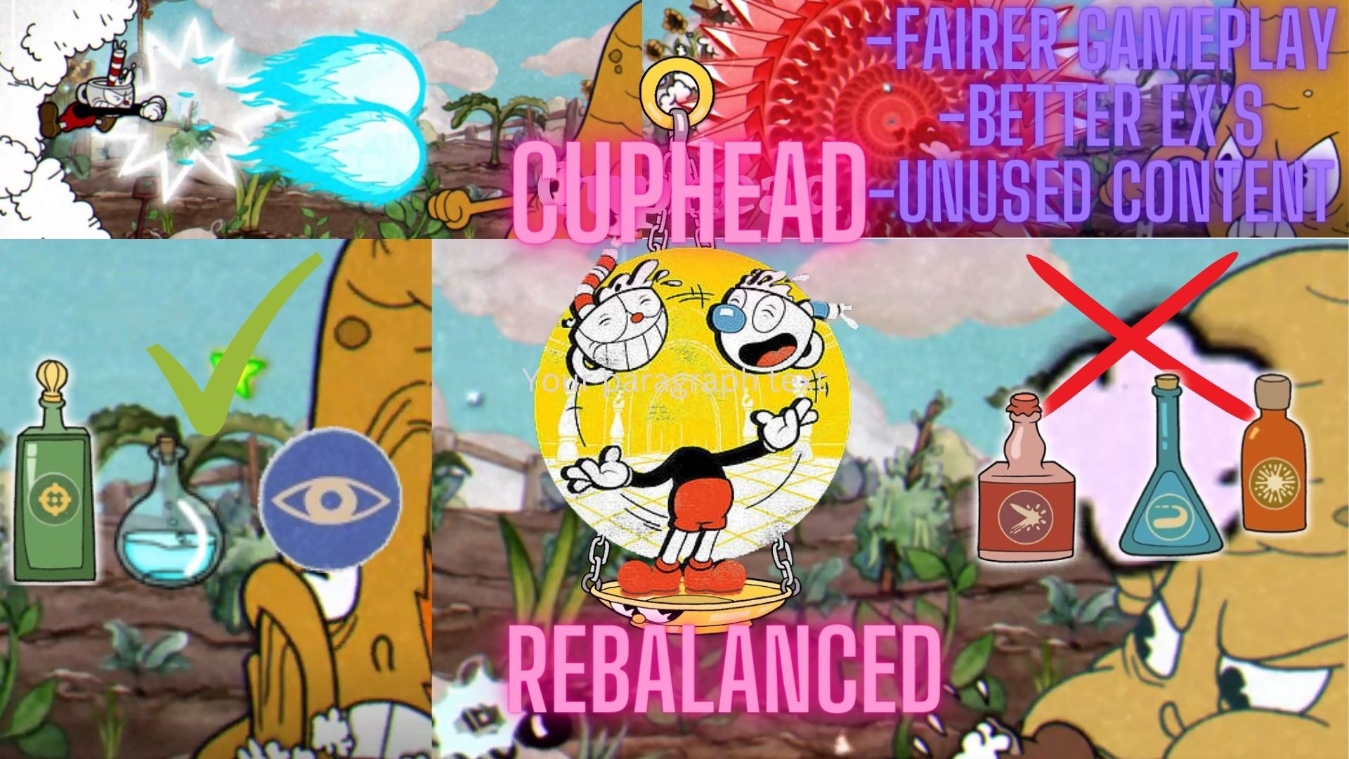 Cuphead Rebalanced Mod for Cuphead | Cuphead Mods