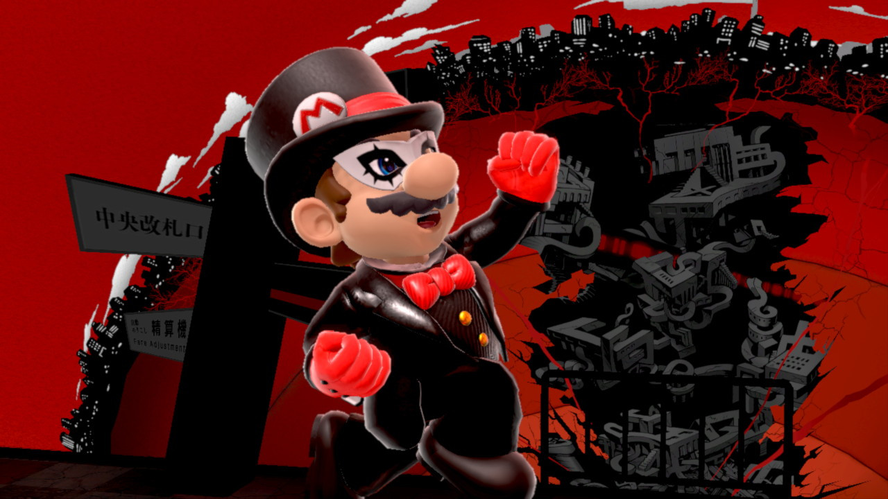 Mario In Joker Outfit Mod for Super Smash Bros. Ultimate | SSBU Mods