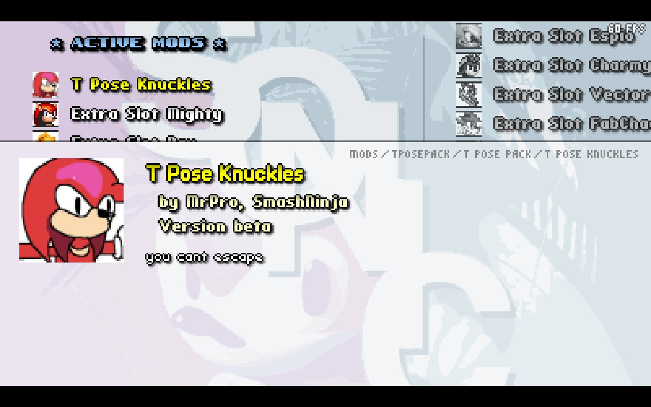 T-Pose Knuckles [Sonic 3 A.I.R.] [Mods]