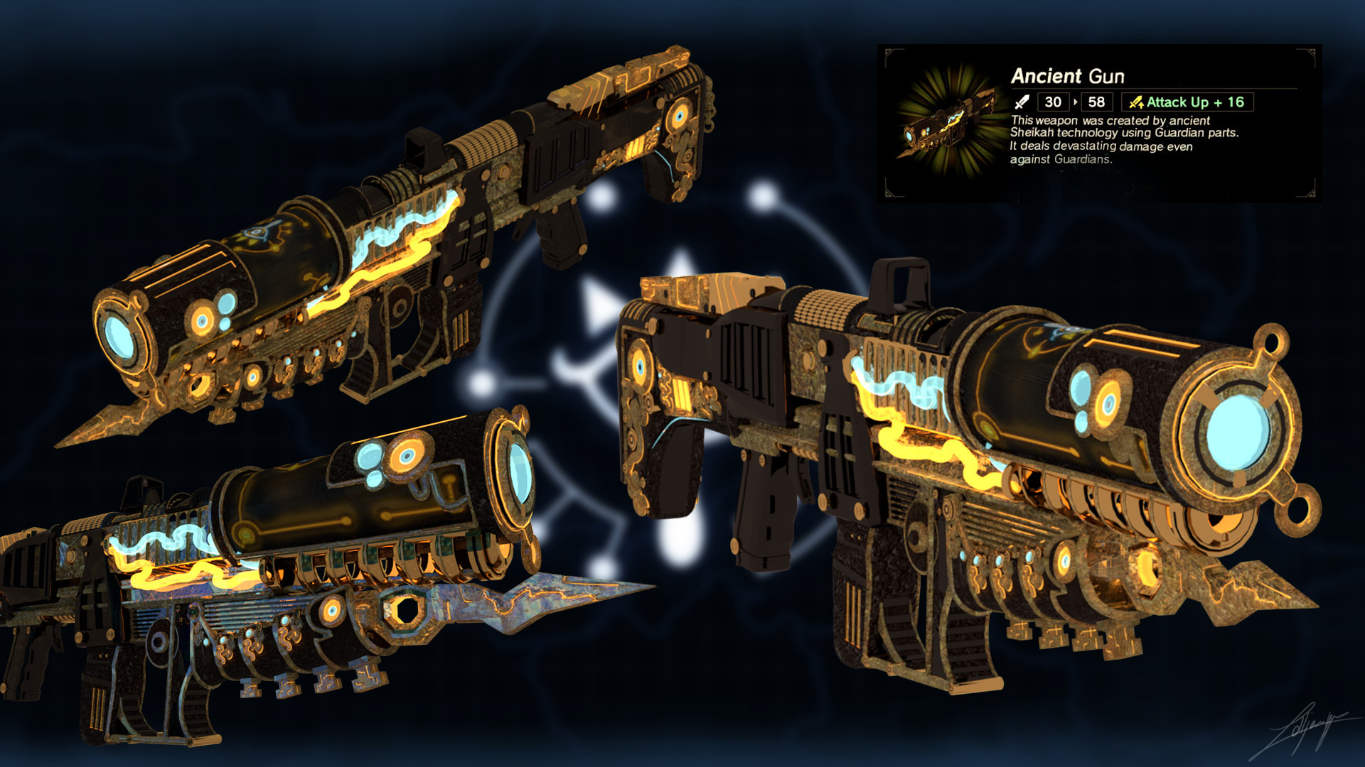 a gun :). Ancient Sheikah Gun Mod for The Legend of Zelda: Breath of ...