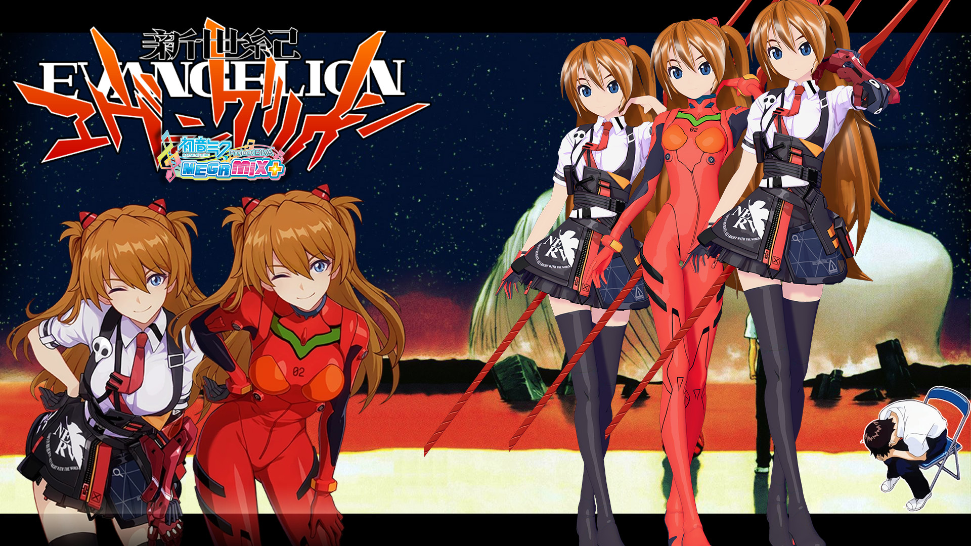 Asuka Langley Module Pack Mod for Hatsune Miku: Project DIVA Mega Mix+ ...