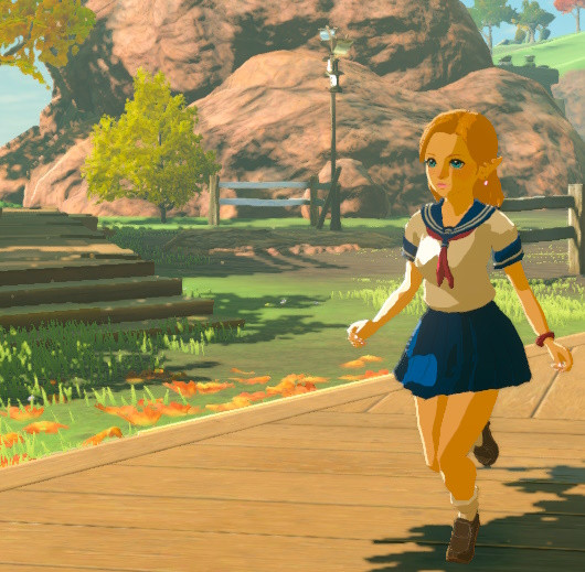 Linkle Old High School Uniform Mod for The Legend of Zelda: Breath of ...