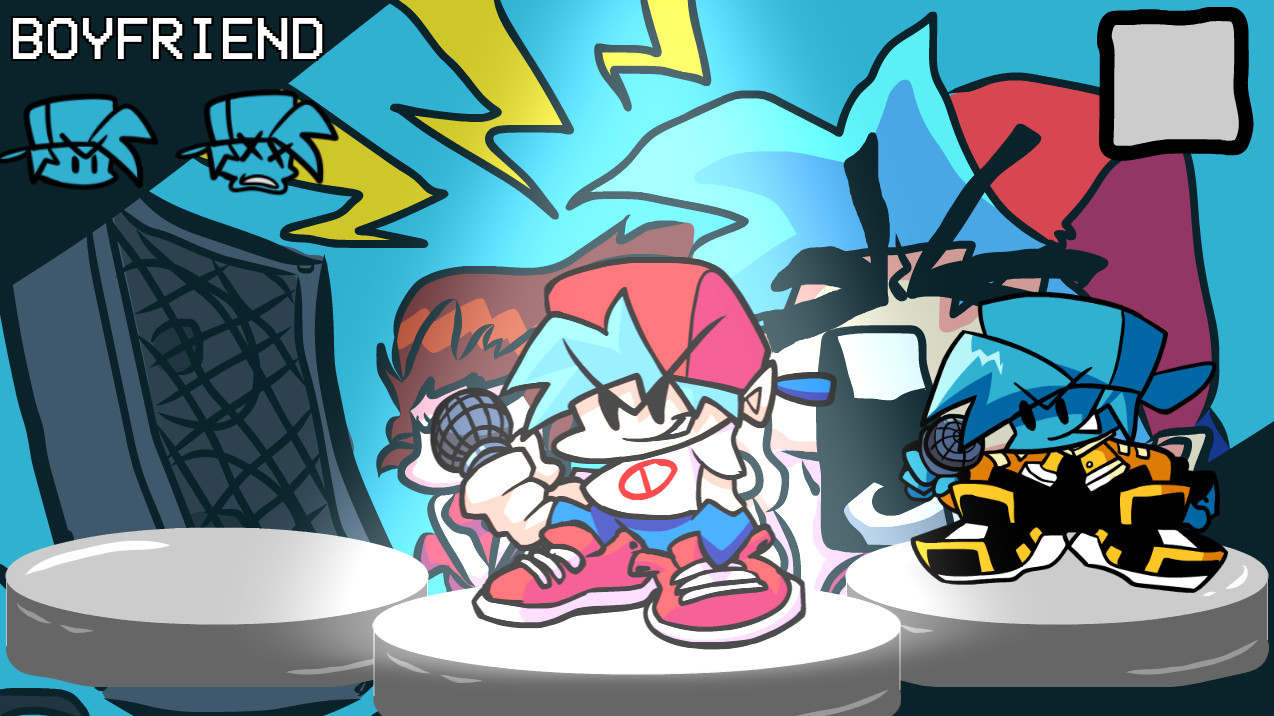 Character Selector + BG Redrawed and colored Pack Mod for Friday Night ...