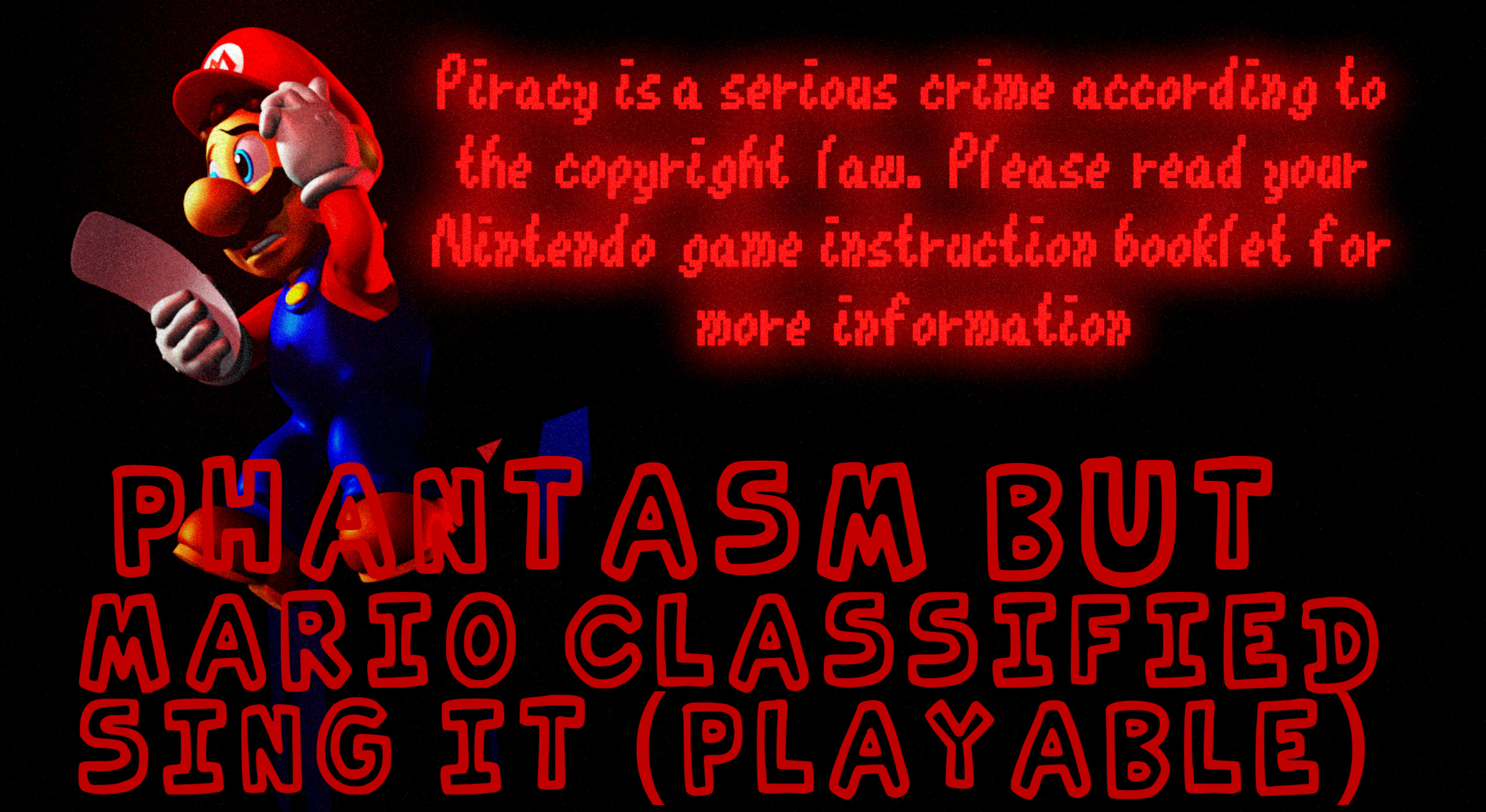 Phantasm But Mario Classified Sing It [Friday Night Funkin'] [Mods]