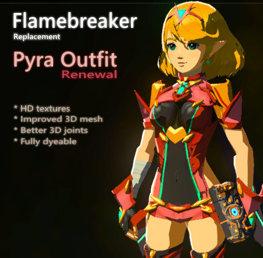 Pyra Outfit Renewal (Linkle & Zelda) Mod for The Legend of Zelda ...
