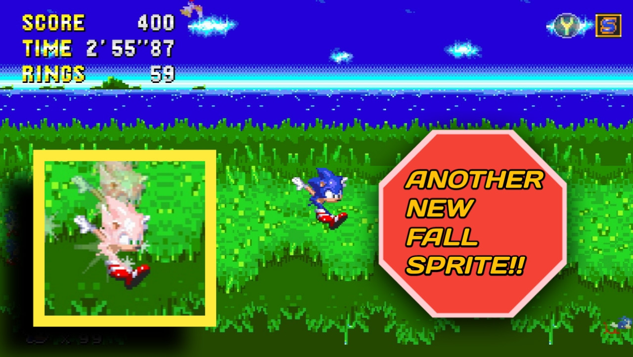 Replace Falling Sonic Sprite Mod for Sonic 3 A.I.R. | S3AIR Mods